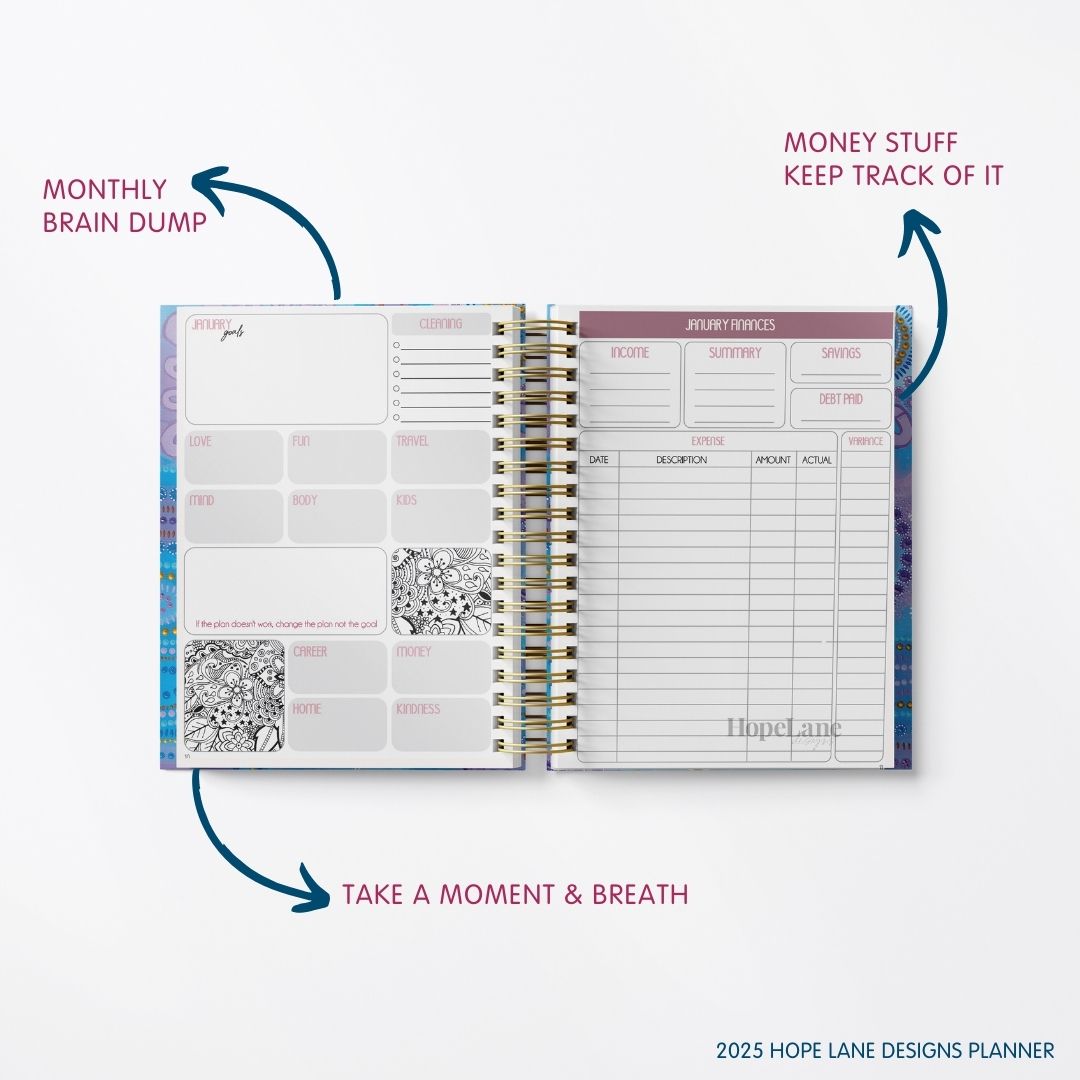 2025 Mum Planner, Diary, Organiser - Your Journey Indigenous Art – Hope ...