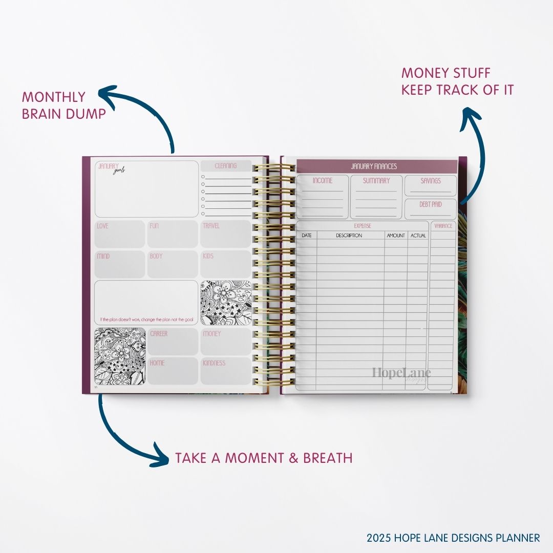 2025 Mum Planner, Diary, Organiser - Boho Paradise – Hope Lane Designs