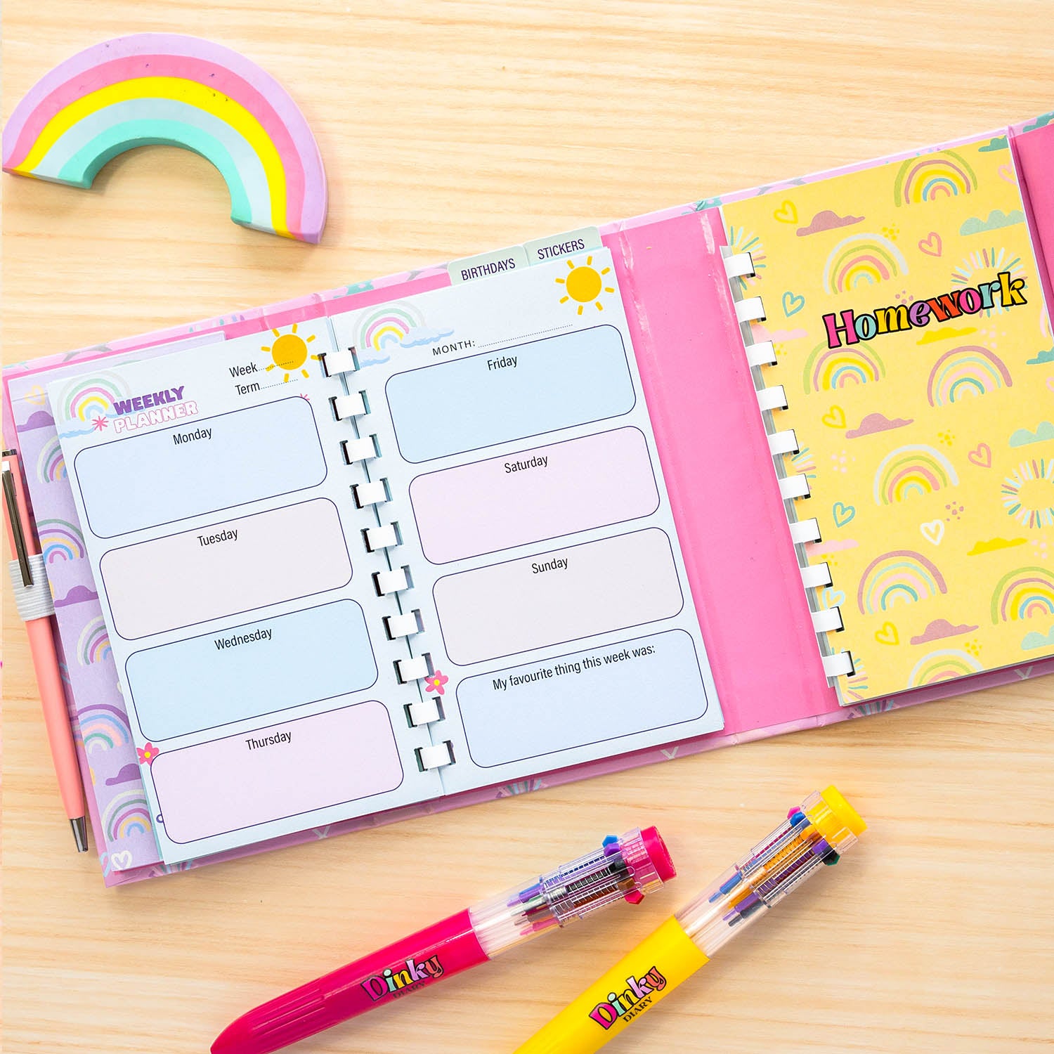 Sunshine & Rainbows Dinky Diary – Hope Lane Designs